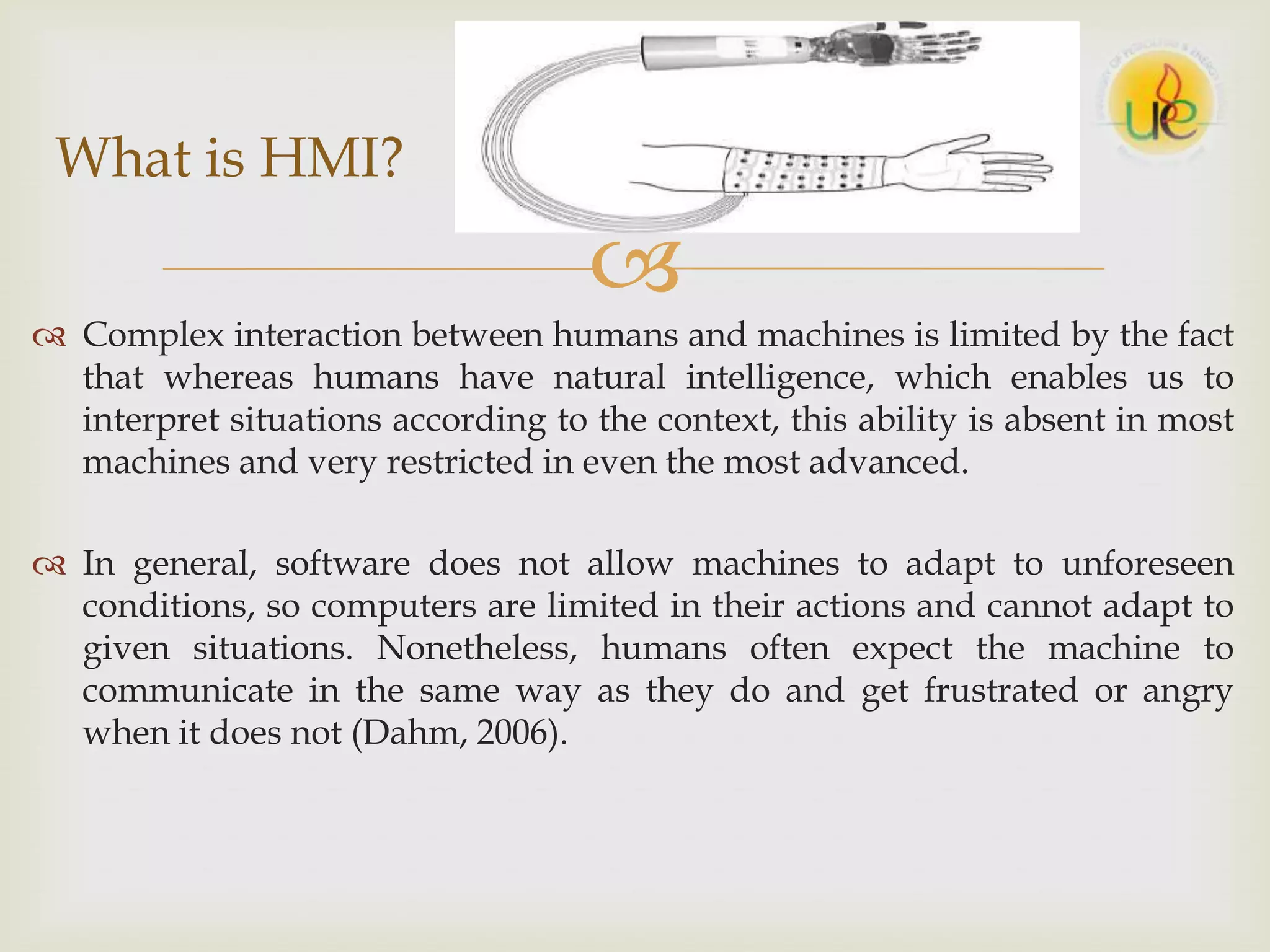 Man machine interface & it’s controls | PPTX