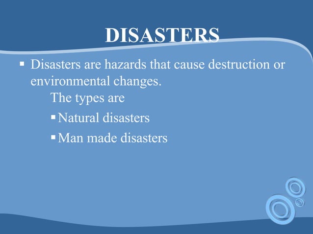 Man made disasters | PPTX