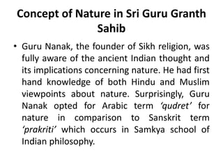 Man nature relationship and the sikh perspective | PPT
