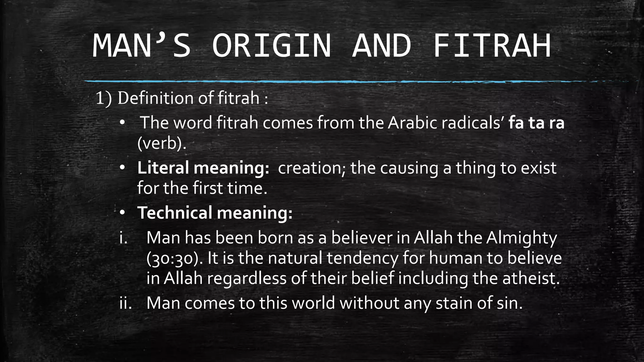 The Islamic Worldview (MAN) | PPT