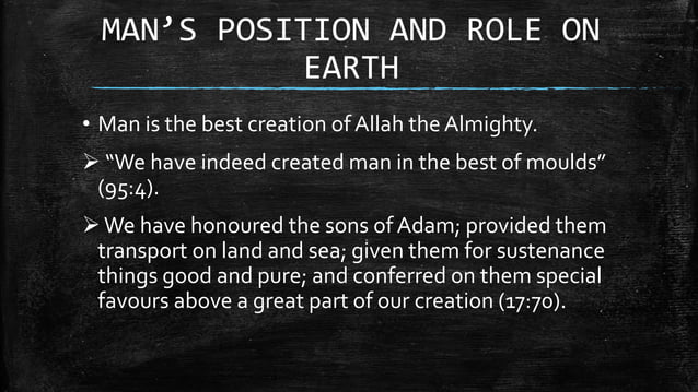 The Islamic Worldview (MAN) | PPT