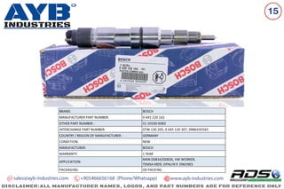 Diesel Fuel System Components For MAN Truck and Industrial Engines | PDF