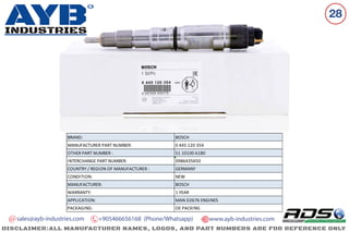 Diesel Fuel System Components For MAN Truck and Industrial Engines | PDF