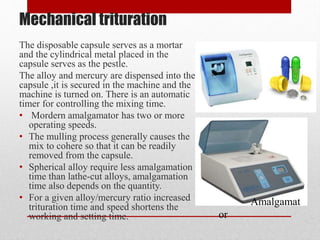 procedure for amalgam restoration | PPTX