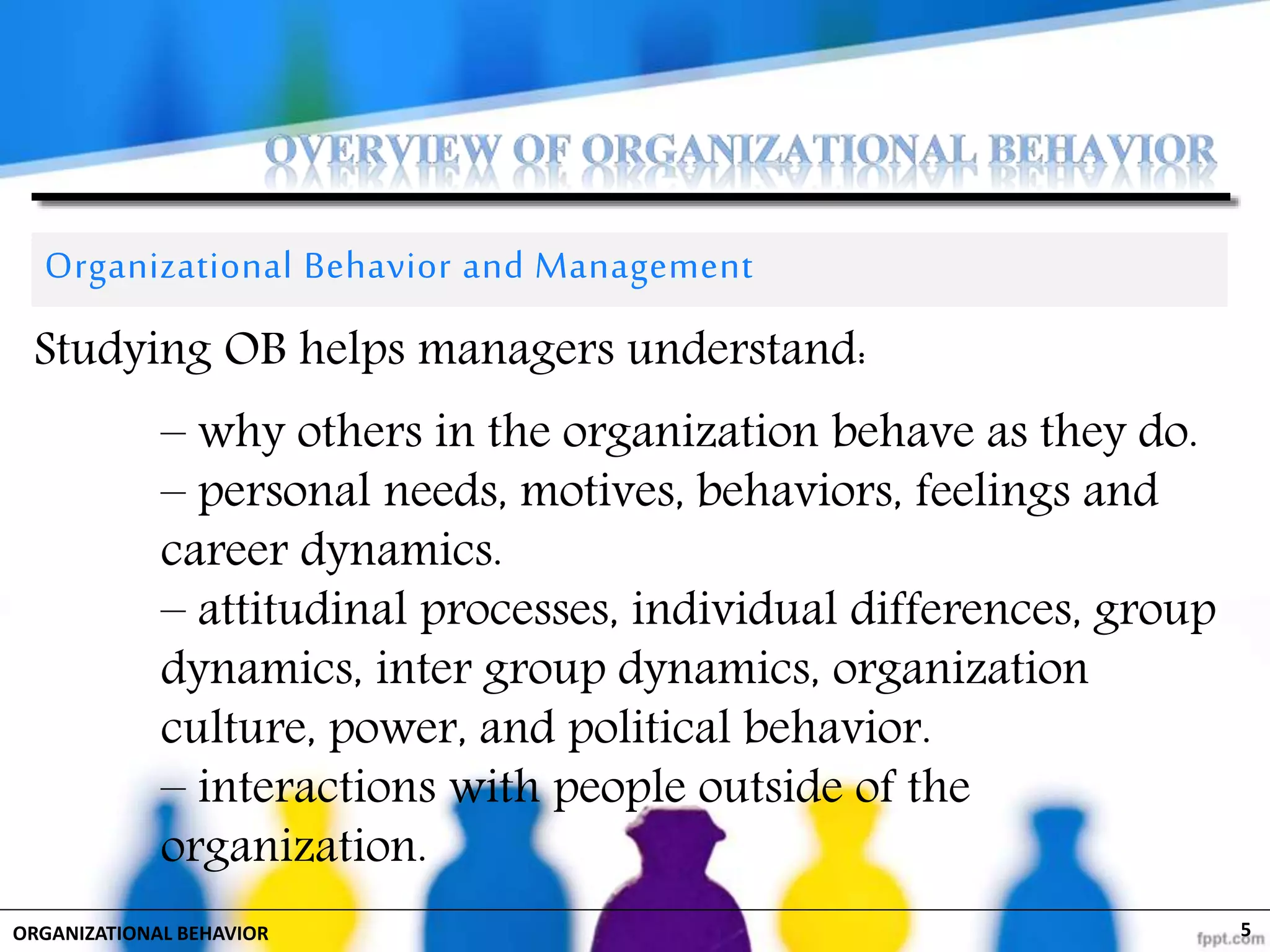 Overview of Organizational Behavior | PPTX