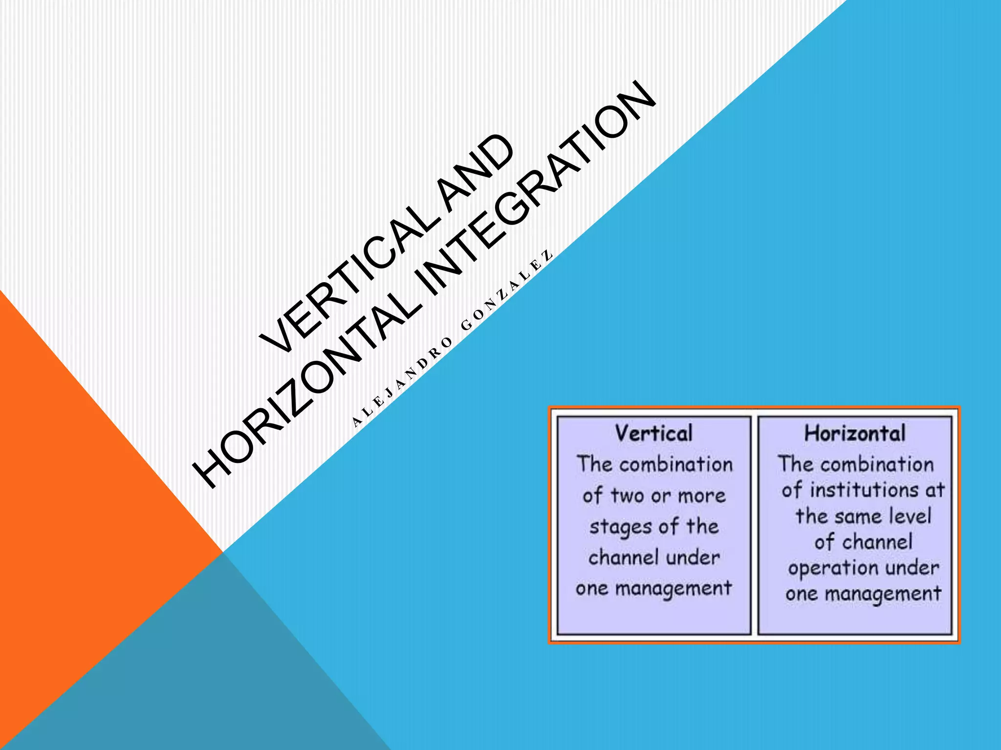 Vertical and horizontal integration | PPTX