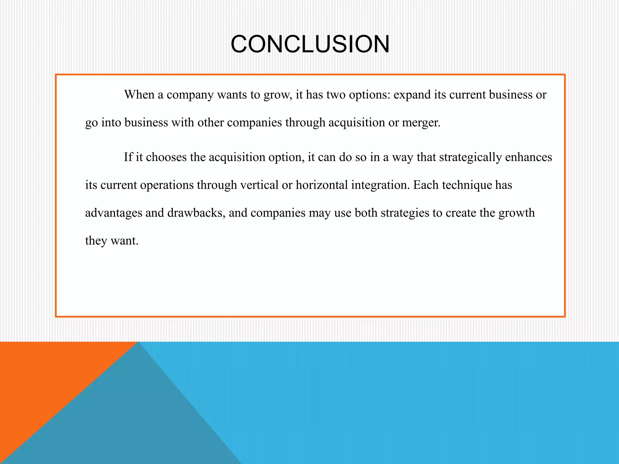 Vertical and horizontal integration | PPTX