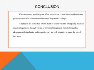 Vertical and horizontal integration | PPTX