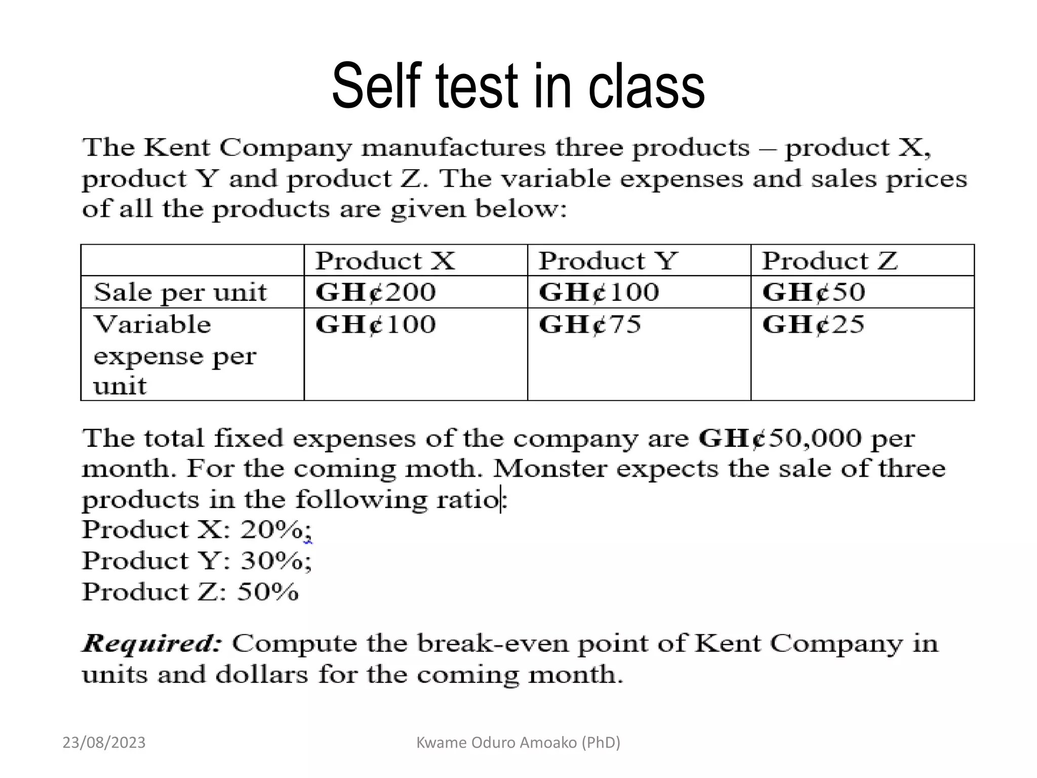 Man Acc KNUST lecture 2 break even analysis.ppt