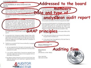Auditor and Director Reports | PPTX
