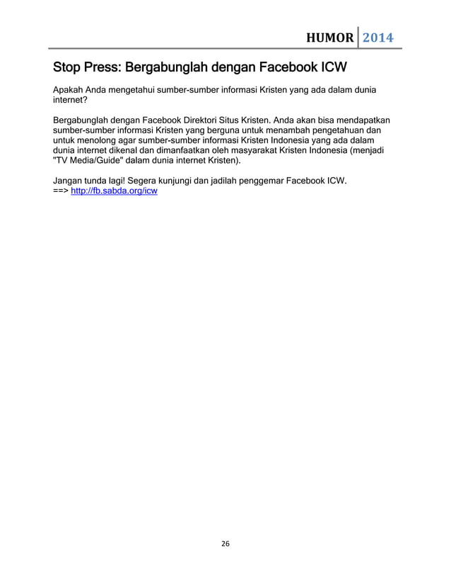 Manado humor 2014 | PDF