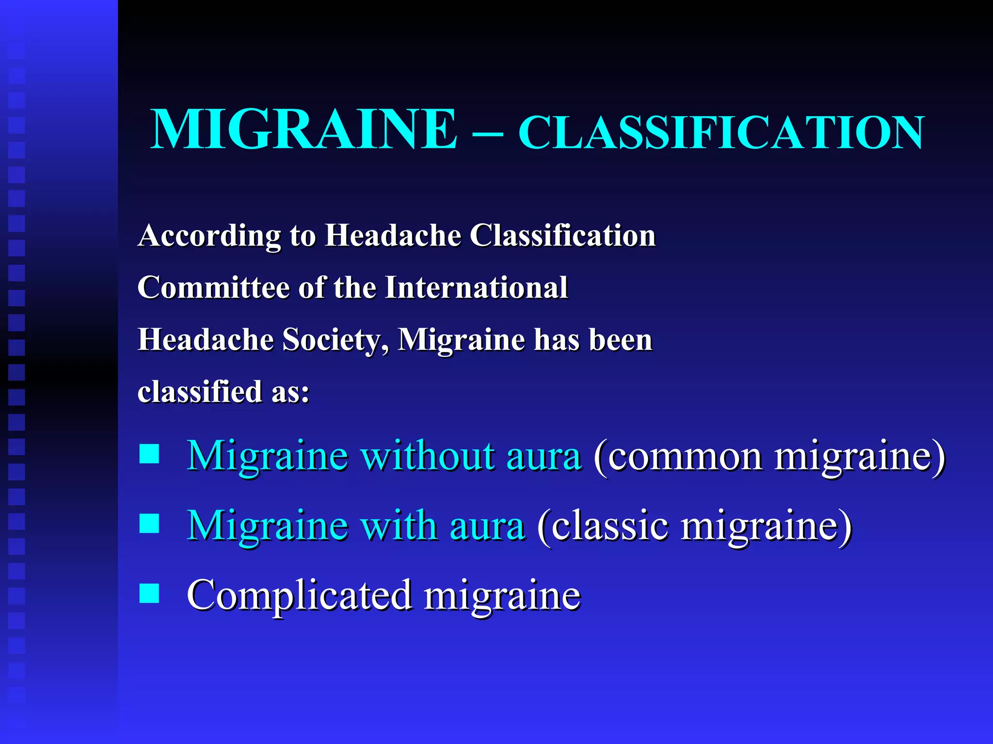 Managament Of Migraine | PPT