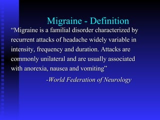 Managament Of Migraine | PPT