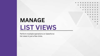 Perform Multiple List View Operations with BOFC | PPT