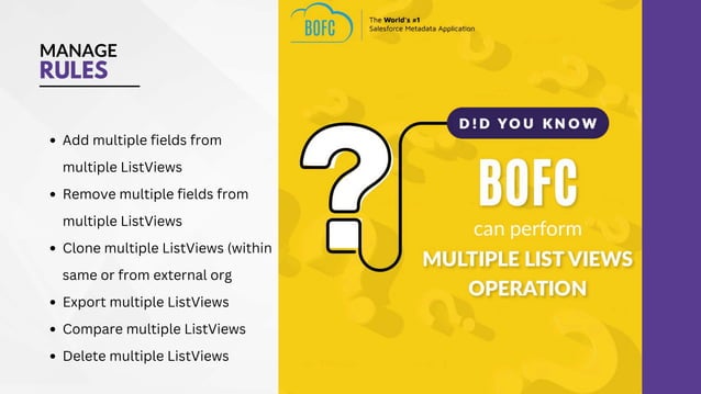Perform Multiple List View Operations with BOFC | PPT