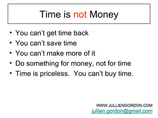 Manage Time Make Money | PPT
