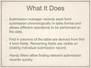Manage and Export WordPress Registration Forms Database | PPTX