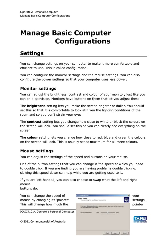 Manage basic computer configurations | PDF