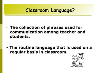 Manage classroom language | PPT