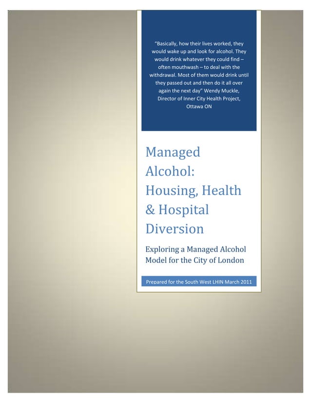 Managed alcohol report (2) | PDF