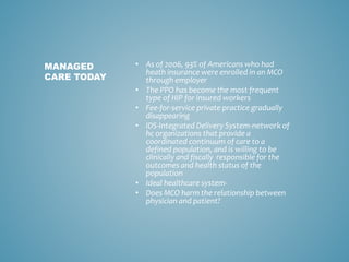 Chapter 7 Managed Care | PPTX