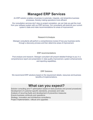 Managed erp services | PDF