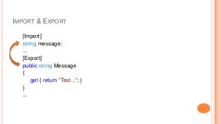 Managed extensibility framework | PPTX | Programming Languages | Computing