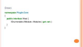 Managed extensibility framework | PPTX | Programming Languages | Computing