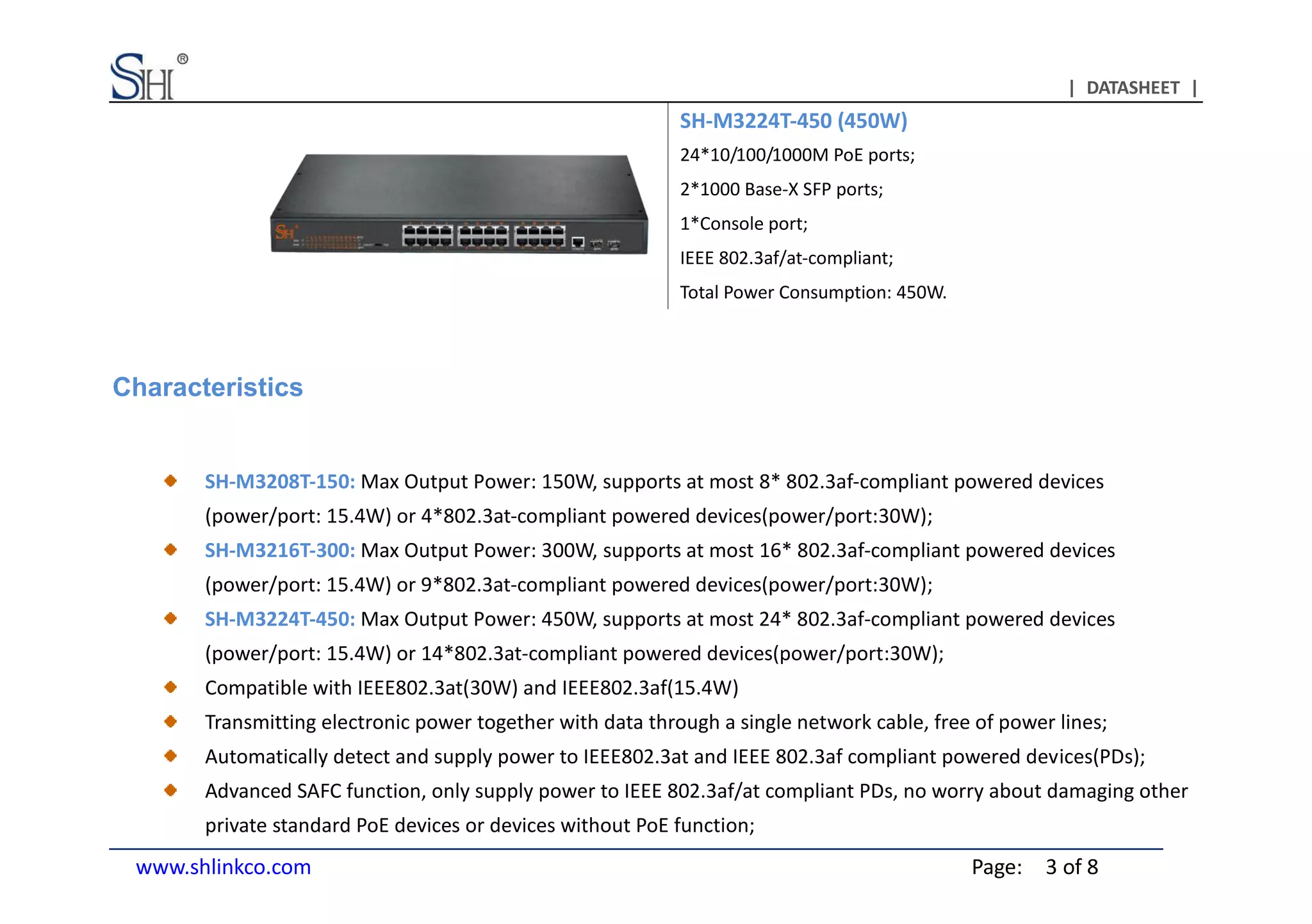 Managed gigabit PoE Switch | PDF