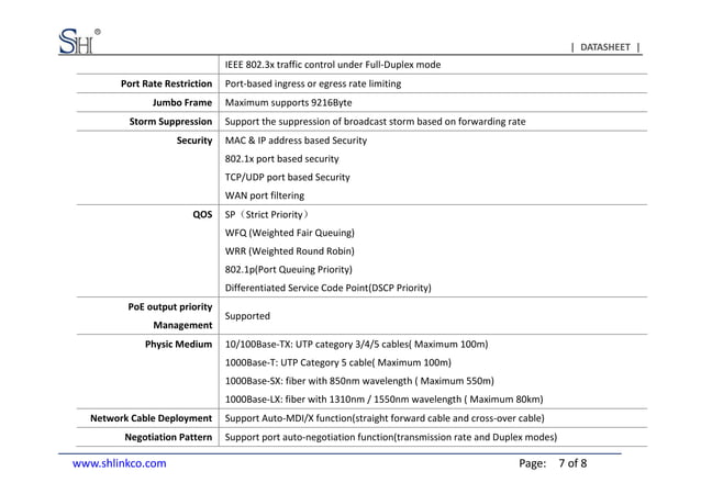 Managed gigabit PoE Switch | PDF | Computer Networking | Computing