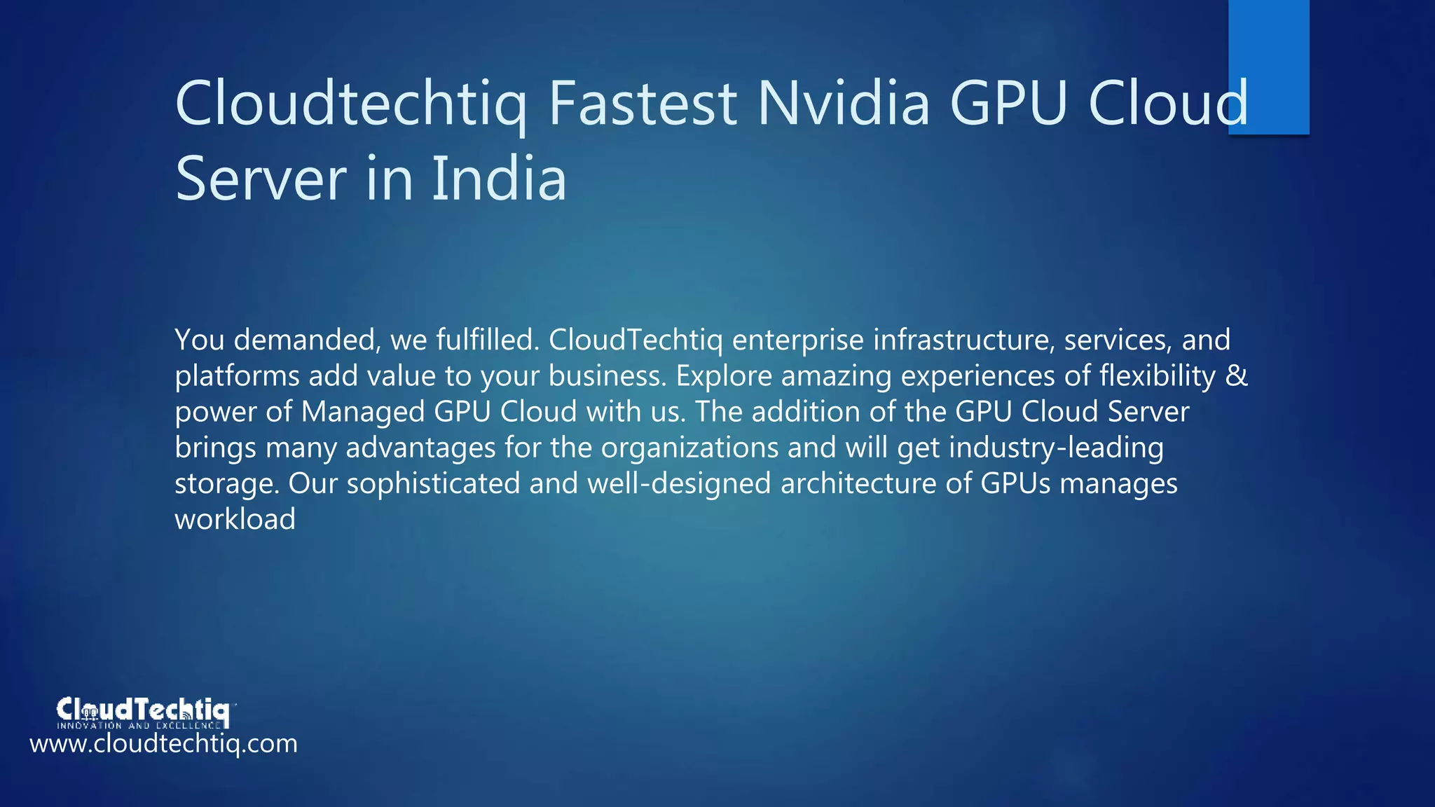 GPU Cloud Server in India | PPTX