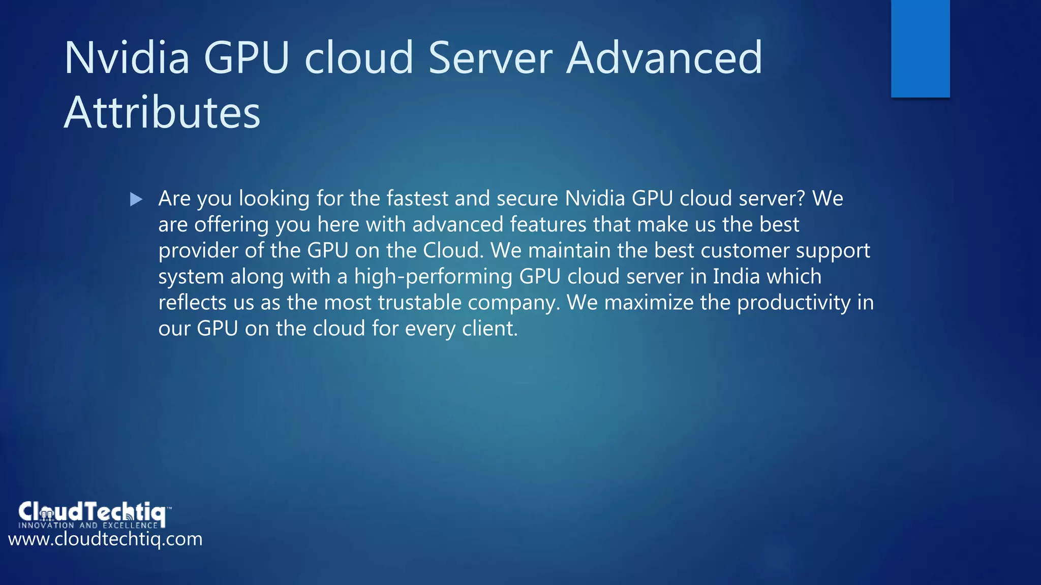 GPU Cloud Server in India | PPTX