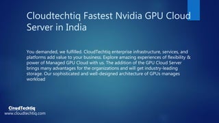 GPU Cloud Server in India | PPTX