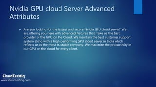 GPU Cloud Server in India | PPTX