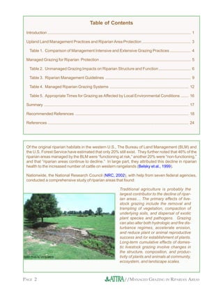 Managed Grazing in Riparian Areas | PDF