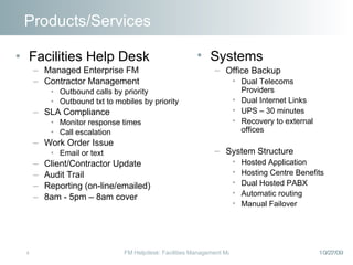 Managed Helpdesk PP Slides 2009 | PPT