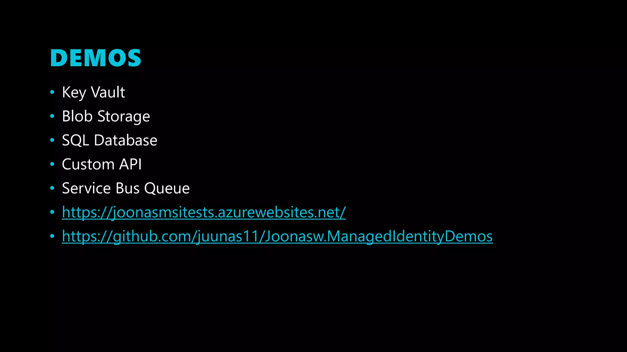 Get rid of credentials from your code: Using Managed identities for Azure resources | PPT