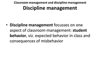 Manage discipline thies | PPT
