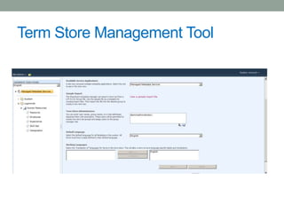 Managed metadata in SharePoint 2010 | PPT