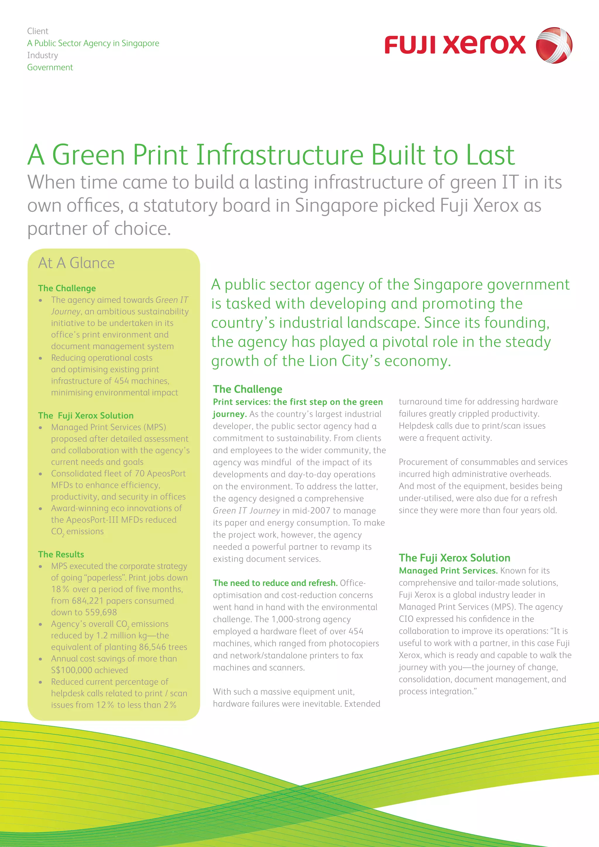 Managed Print Services - A Singapore statutory board case study | PDF