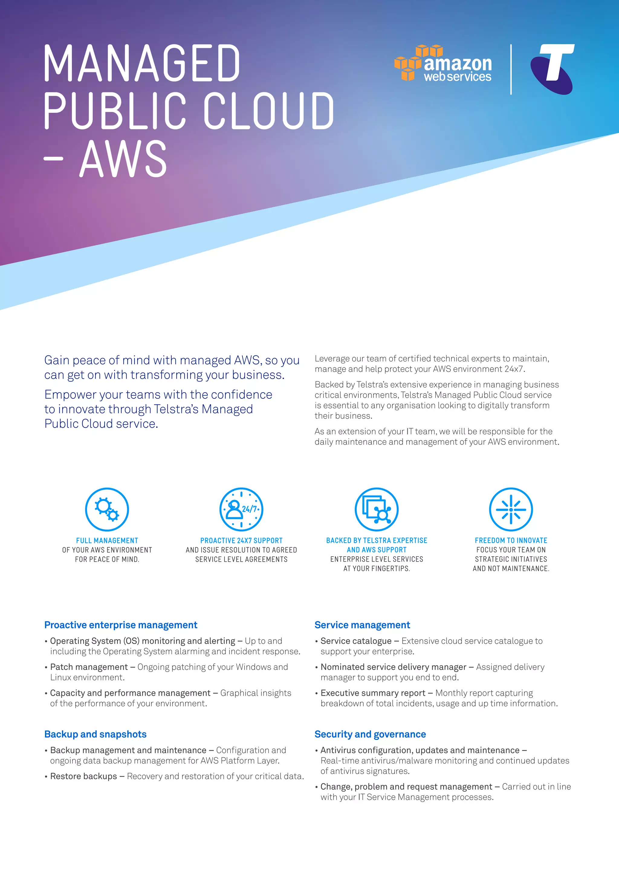 Managed public cloud (AWS) datasheet | PDF
