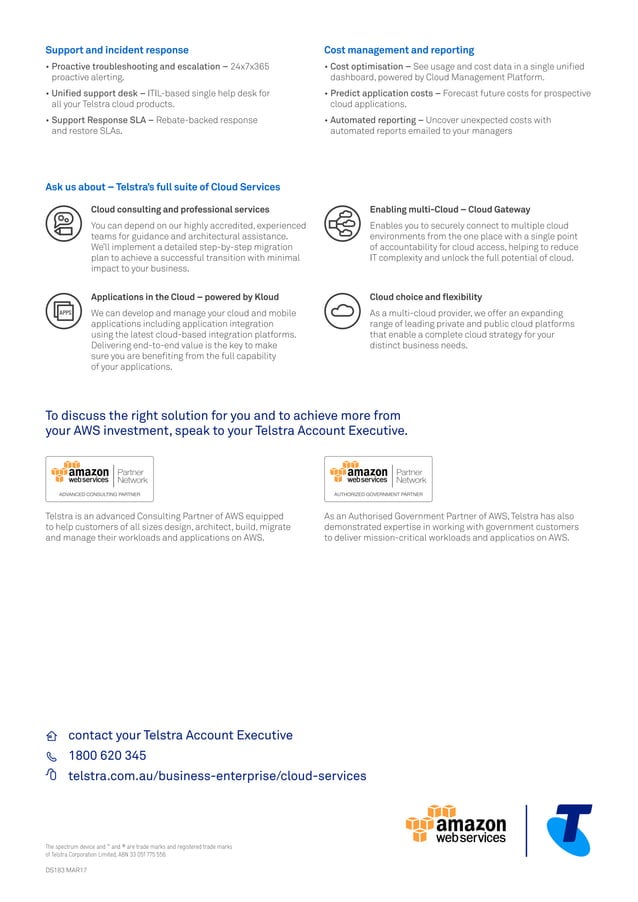 Managed public cloud (AWS) datasheet | PDF | Cloud Computing | Internet