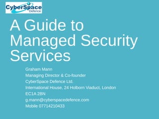 A Guide to Managed Security Services | PPT