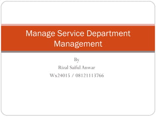 Managed Service Overview | PPT