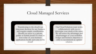 Managed Services | PPTX | Cloud Computing | Internet