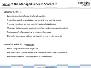Managed Services Balanced Scorecard Presentation By Sourcing Gurus | PDF