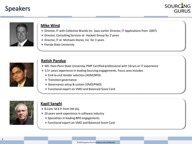 Managed Services Balanced Scorecard Presentation By Sourcing Gurus | PDF