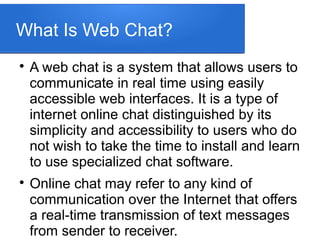 Managed web chat | PPT