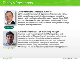 ManageEngine - Forrester Webinar: Maximize your application performance ...