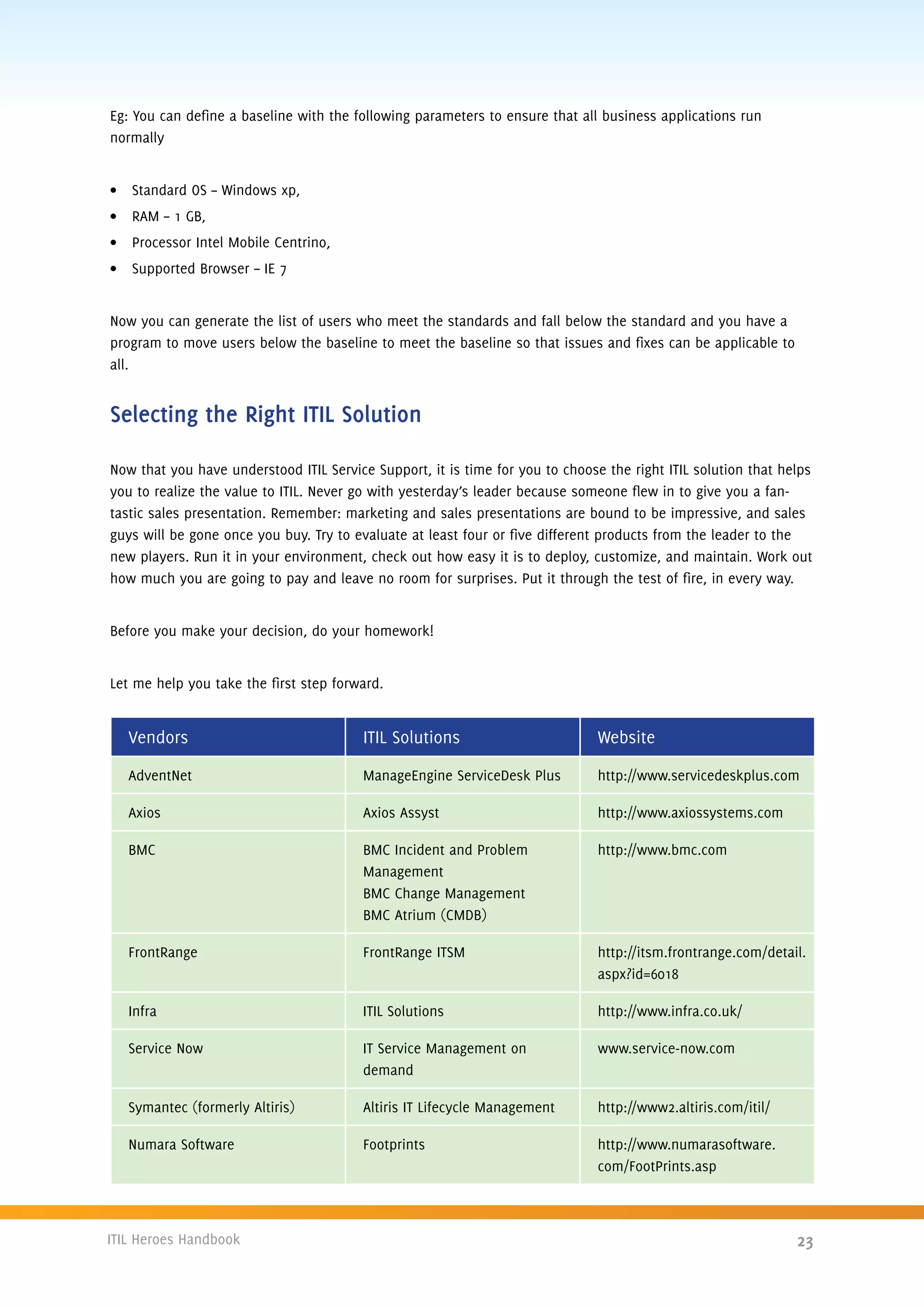 ITIL Heroes Handbook | PDF